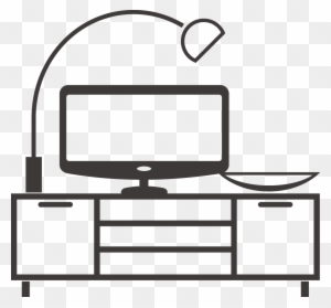 Free Online Tv Desk Lamp Home Vector For Design Sticker - Cabinetry ...