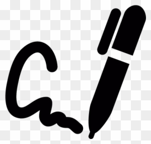 Signature With A Pen Vector - Signature Icon - Free Transparent PNG ...