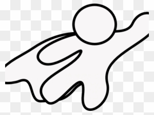 Superman Clipart Outlines - Black And White Super Hero Clip Art - Free ...