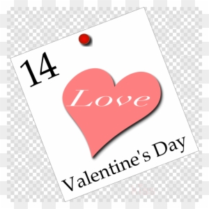 February 14 Valentine Day Clipart Valentine's Day February - Heart ...