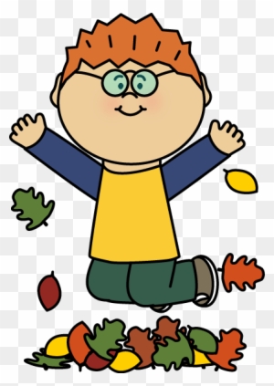 Girl Jumping In Leaves Clip Art - Games For Reading For Grade 1 ...