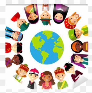 Vector Illustration Of Multicultural National Children ...