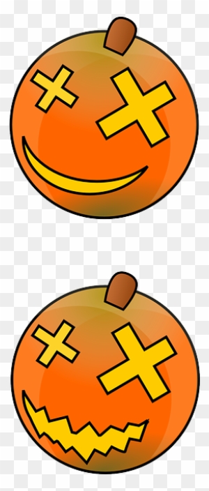 Free Set Of Six Funny Pumpkin Faces Clip Art - Funny Face Pumpkins ...