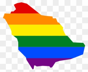 Lgbt Flag Map Of Saudi Arabia - Country Saudi Arabia Flag - Free ...