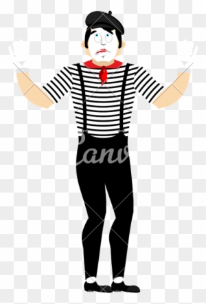 Bewildered Mime Vector Icon Illustration - Illustration - Free ...
