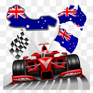 Formula 1 - Checkered Flag And Australian Flag - Free Transparent PNG ...
