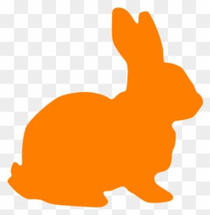 Rabbit Silhouette Orange - Free Transparent PNG Clipart Images Download
