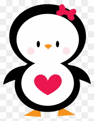 Penguin Clip Art - Cute Valentine Hearts - Free Transparent PNG Clipart ...