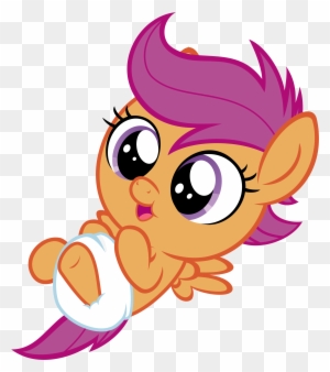 My Little Pony Friendship Is Magic Baby Scootaloo - Cute Baby My Little Pony - Free Transparent ...