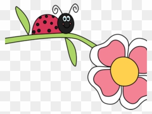 Pink Ladybug Cliparts - Ladybug Flower Clipart - Free Transparent PNG ...