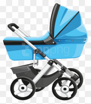 Free Png Download Blue Pram Baby Clipart Png Photo - Pram Png - Free ...