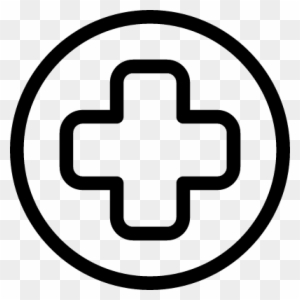 First Aid Cross In A Circle Vector - Ambulances Clipart Black And White ...