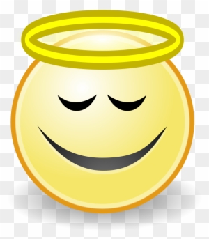 File - Face-angel - Svg - Angel Smiley Face - Free Transparent PNG ...