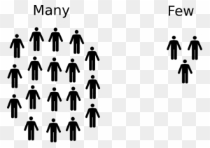 Many Vs Few Clip Art - Few Vs Many People - Free Transparent PNG ...