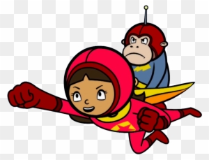 Free Png Download Wordgirl And Captain Huggy Face Standing - Cartoon ...