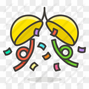 Party Popper Emoji Icon Vector - Party Emoji Svg - Free Transparent PNG ...