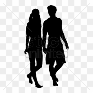 Couple Walking Silhouette Clipart Silhouette Clip Art - Silhouette Of ...