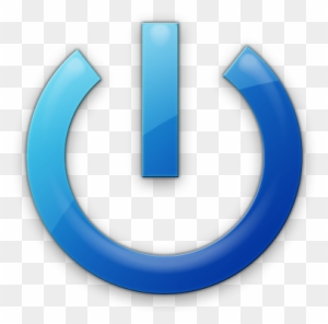 Illustration Of A Blue Power Button Icon - Off Switch Icon Gif - Free ...