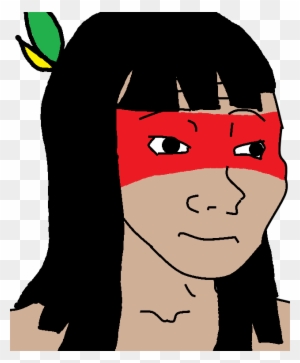 India Face Red Black Facial Expression Nose Mammal - Indian Wojak ...
