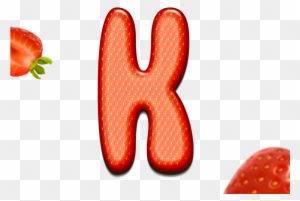 Strawberry Letter K 3d Text - Letter - Free Transparent PNG Clipart ...