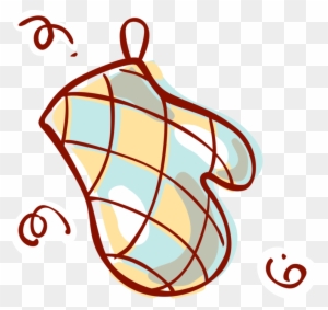 Vector Illustration Of Kitchen Oven Mitt Insulated - Vector ...