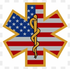 Decal Star Of Life Usa Flag With Gold Board Border - Flag Star Of Life ...