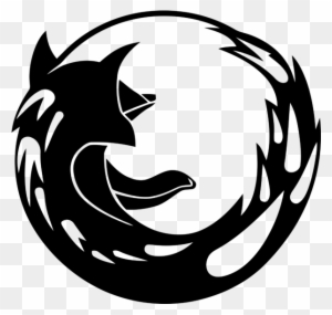Firefox Logo Transparent Svg Vector - Black And White Mozilla Firefox ...