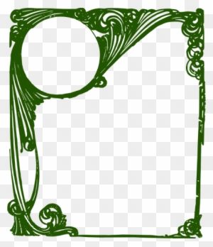 Vector Frame Clipart Curly - Green Photo Frame In Png - Free ...