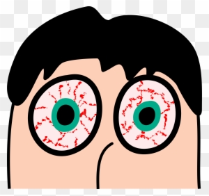 Tired Clipart Sleepless - Cartoon With Red Eyes - Free Transparent PNG ...