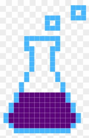 Erlenmeyer Flask Pixel Art , Png Download - Majorelle Blue - Free ...