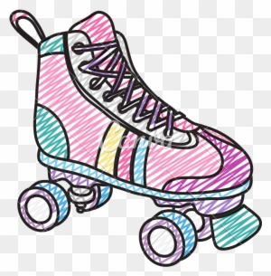Neon Roller Skate Fun Childhood - Roller Skate Clip Art Free - Free ...