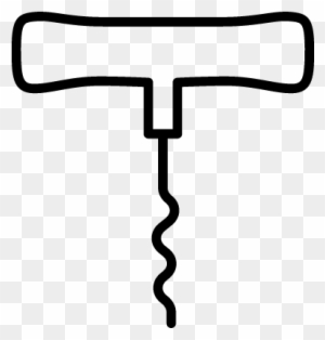 Corkscrew Bottle Vector - Corkscrew Outline - Free Transparent PNG ...