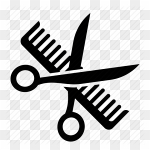 Comb And Scissors For Hair Comments - Scissors And Comb Icon Png - Full ...