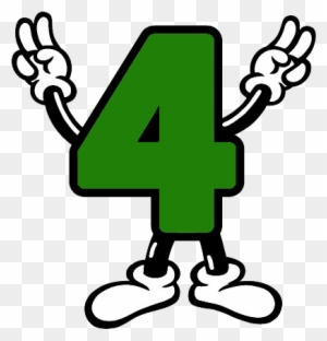 Lime Green Number 4 - Free Transparent PNG Clipart Images Download