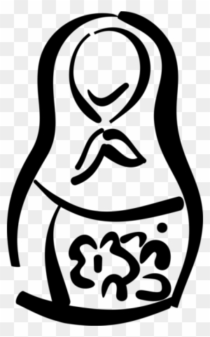 Vector Illustration Of Matryoshka Or Matrioshka Russian - Vector ...