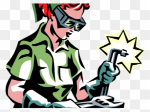 Welding Clipart Pipe Welding - Woman Welder Drawing - Free Transparent ...