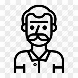 Avatar Man Old White - Icon - Free Transparent PNG Clipart Images Download