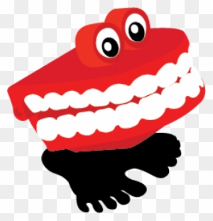Chomping Teeth Cartoon Clipart