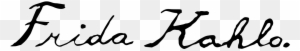 Frida Kahlo Signature Firma - Firma Frida Kahlo Vector - Free ...