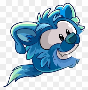 Blue Puffle Looking Up - Club Penguin Blue Puffle - Full Size PNG ...