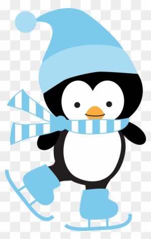Winter Penguin Clip Art Border
