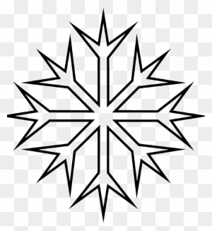 Snowflakes Ranging Sharp Coloring Pages - Snowflake Clipart - Free ...