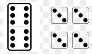 Domino - Domino Clip Art Black And White - Free Transparent PNG Clipart ...