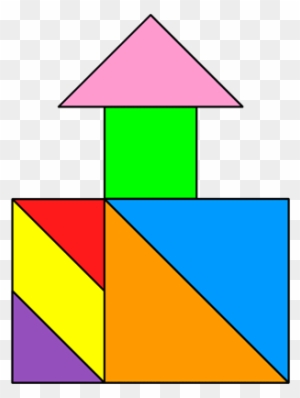 Tangram Cottage - Tangram Of A House - Free Transparent PNG Clipart ...