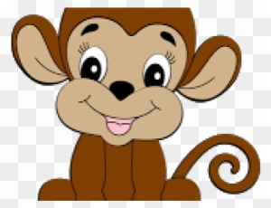 Cute Jungle Animal Clip Art Digital Clipart Baby Monkey, - Baby Monkey ...