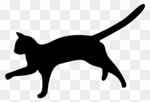 Cat Silhouette Vector Free Download - Black Cat Shape Logo - Free ...