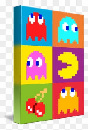 Pacman Squares By Michael Tompsett - Pac Man Pop Art - Free Transparent ...