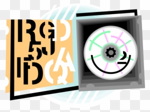 Vector Illustration Of Dvd And Cd Rom Compact Digital - Circle - Free ...