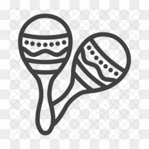 Maracas Clipart Black And White - Maraca Icon - Free Transparent PNG ...