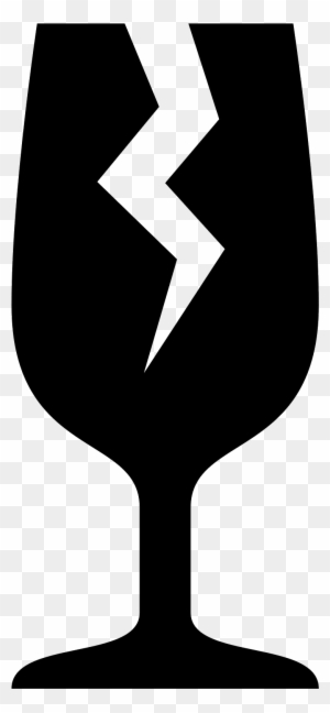 Fragile Broken Glass And Arrow Stickers - Imagen De Copa Rota Fragil ...